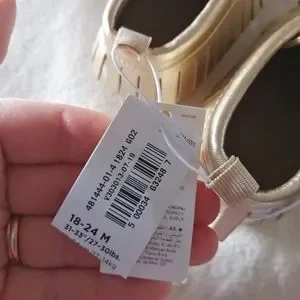 Old Navy | Shoes | Old Navy Gold Baby Shoes Slip On Moccasin Style Size ...